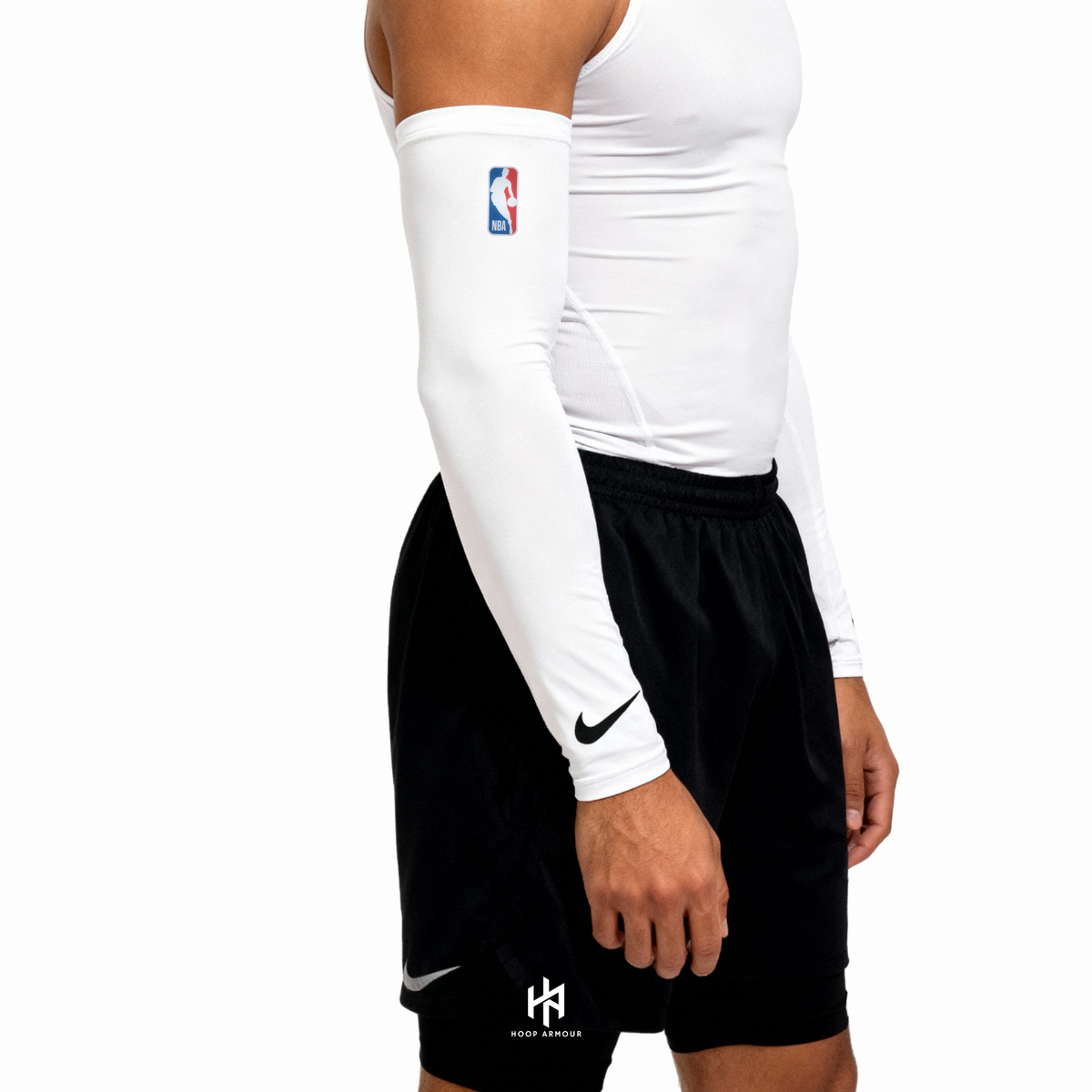 Elite Pro White Compression Shooting Sleeve – HOOPARMOUR™